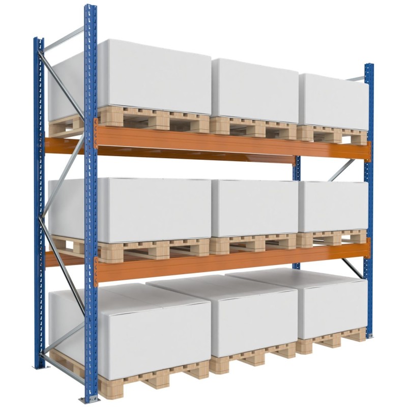 Rack à palettes, rayonnage lourd, stockage des palettes en industrie ou ...